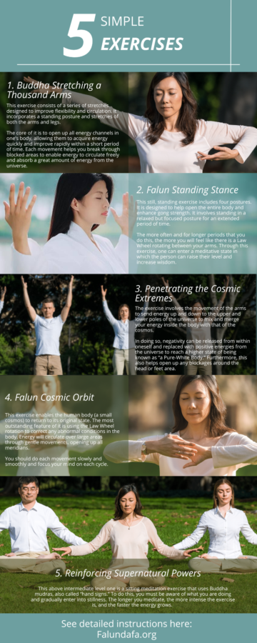 Falun Gong Exercises | Easy, Centering Exercises Anyone Can Do