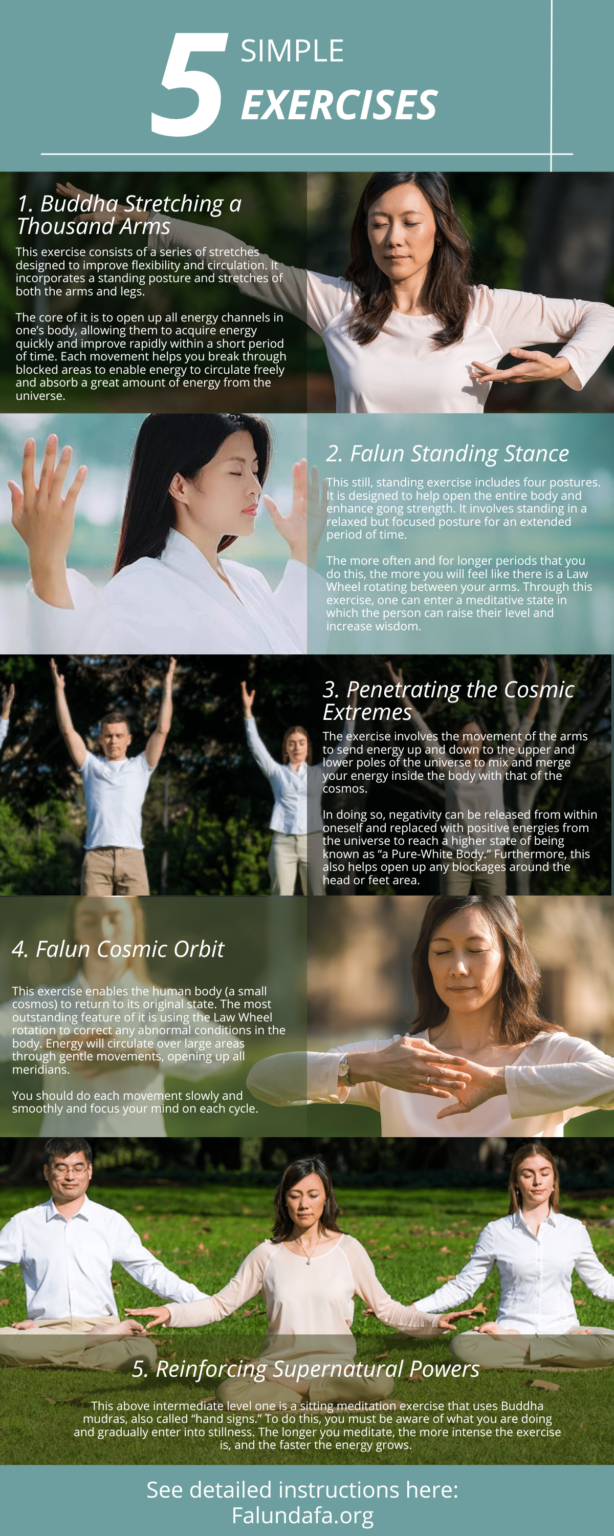 Falun Gong Exercises | Easy, Centering Exercises Anyone Can Do